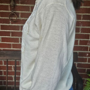 Mitra Designs Beaded Lambswool Wool Angora Rabbit Cardigan Sweater - Etsy