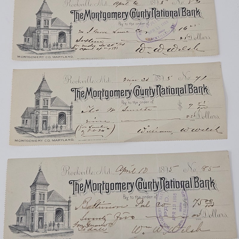 Old Bank Checks - Etsy