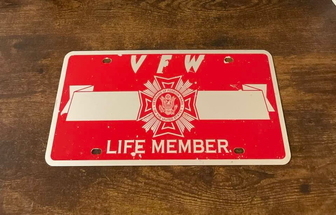 VFW Life Member Booster License Plate Veteran's of Foreign Wars - Etsy