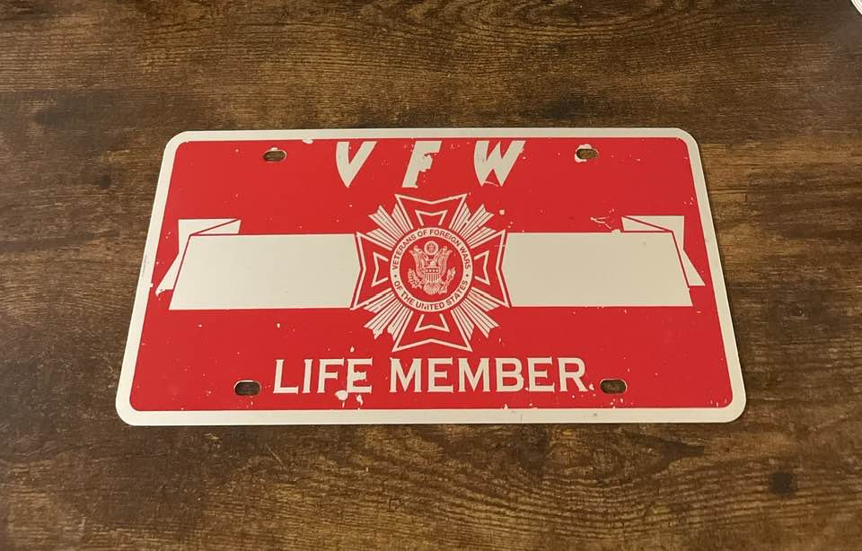 VFW Life Member Booster License Plate Veteran's of Foreign Wars - Etsy