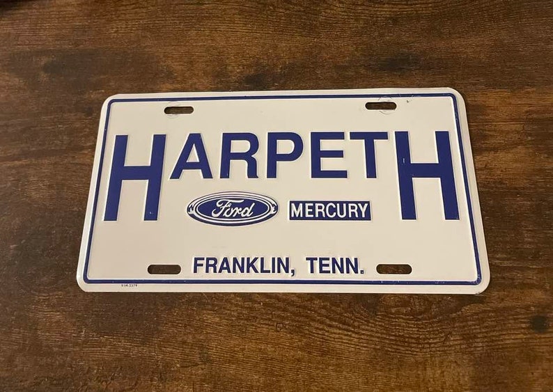 Harpeth Ford Mercury Dealership Booster License Plate Franklin ...