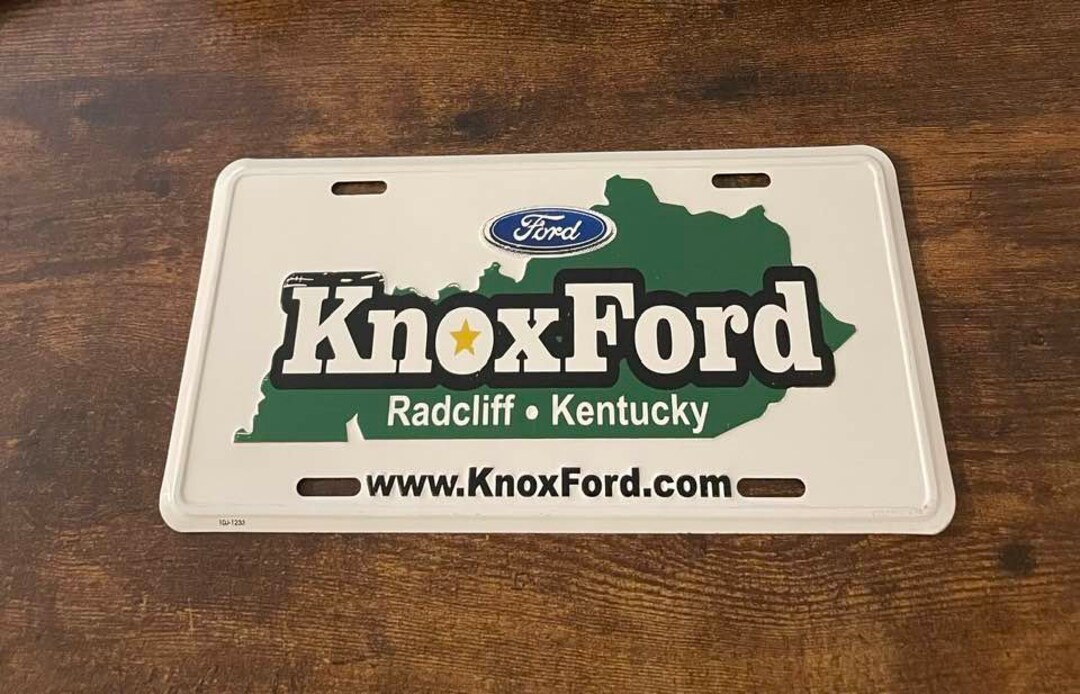 Knox Ford Dealership Booster License Plate Radcliff Kentucky Dealer - Etsy