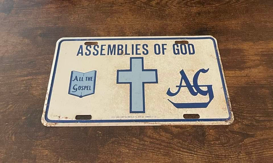 Assemblies of God Booster License Plate All the Gospel Church Rugged ...