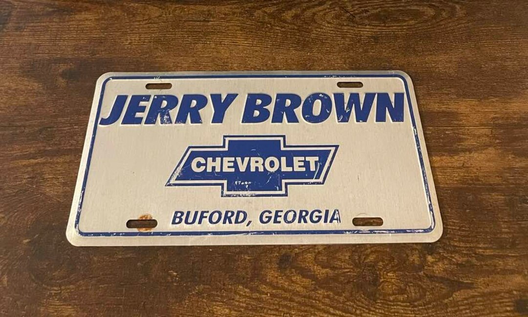 Jerry Brown Chevrolet Dealership Booster License Plate Buford Georgia ...