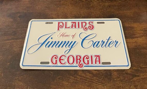 Plains Georgia Home of Jimmy Carter Booster License Plate - Etsy