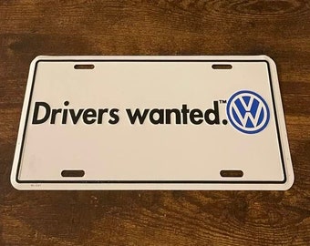 Vw License Plate - Etsy