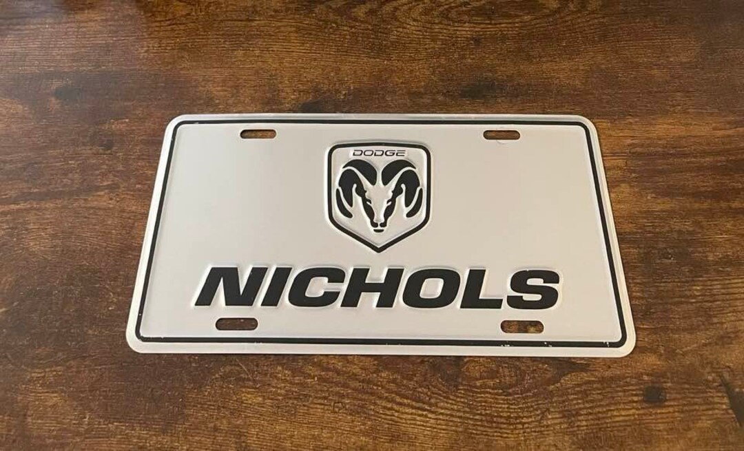 Nichols Dodge Ram Dealership Booster License Plate Burlington North ...