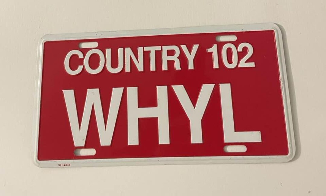 Country 102 WHYL Radio Station License Plate Carlisle Pennsylvania - Etsy