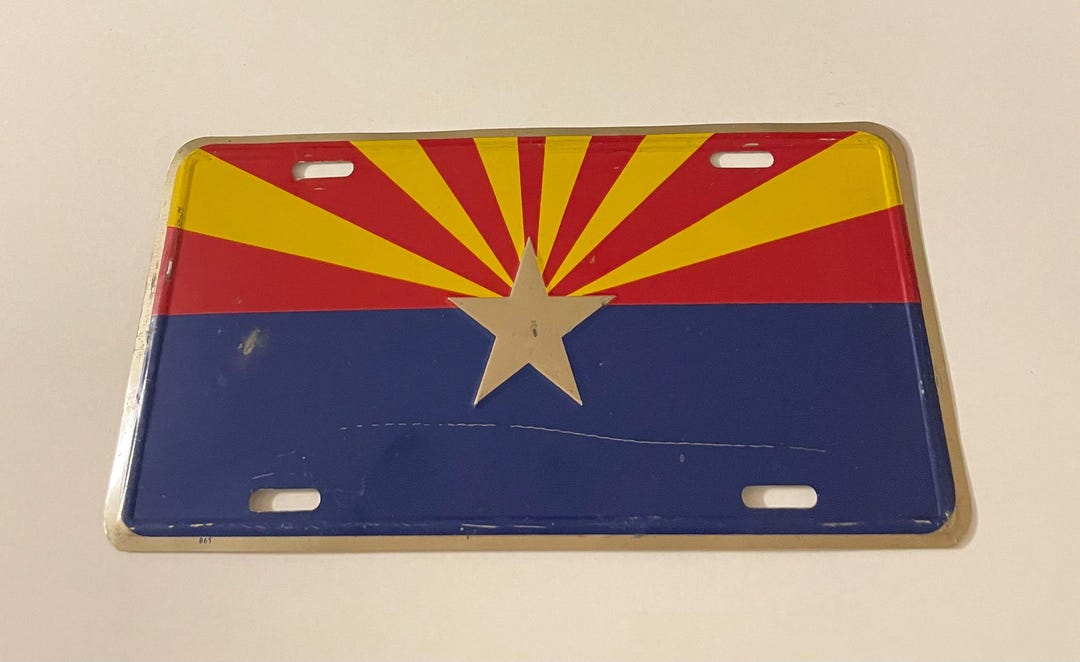 Arizona State Flag Booster License Plate - Etsy