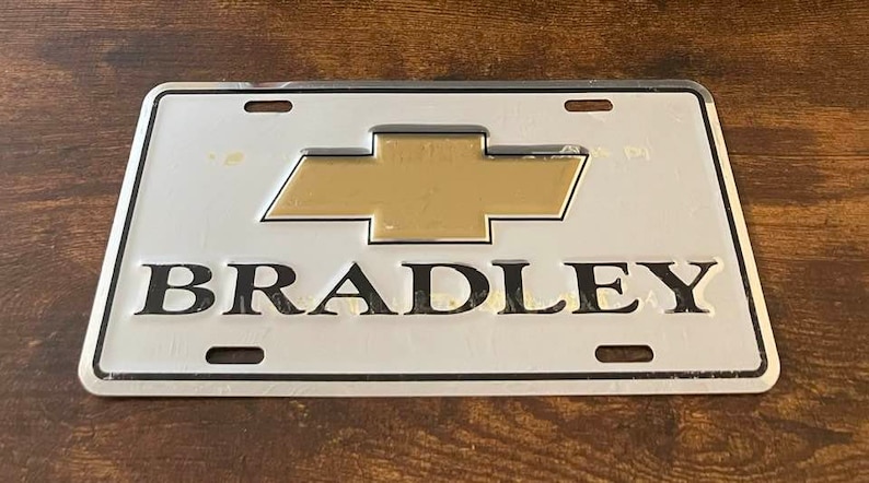 Bradley Chevrolet Dealership Booster License Plate Franklin Indiana ...