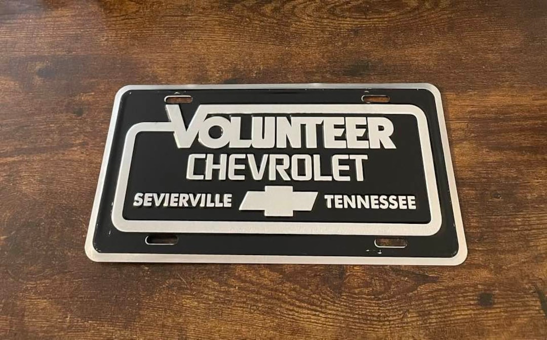 Volunteer Chevrolet Dealership Booster License Plate Sevierville ...