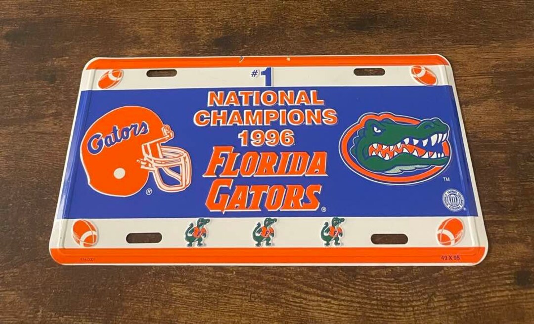 1996 Number 1 Florida State University Gators Booster License Plate ...