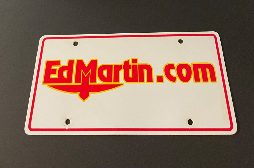 Ed Martin Booster Dealership License Plate Indiana Dealer PLASTIC - Etsy