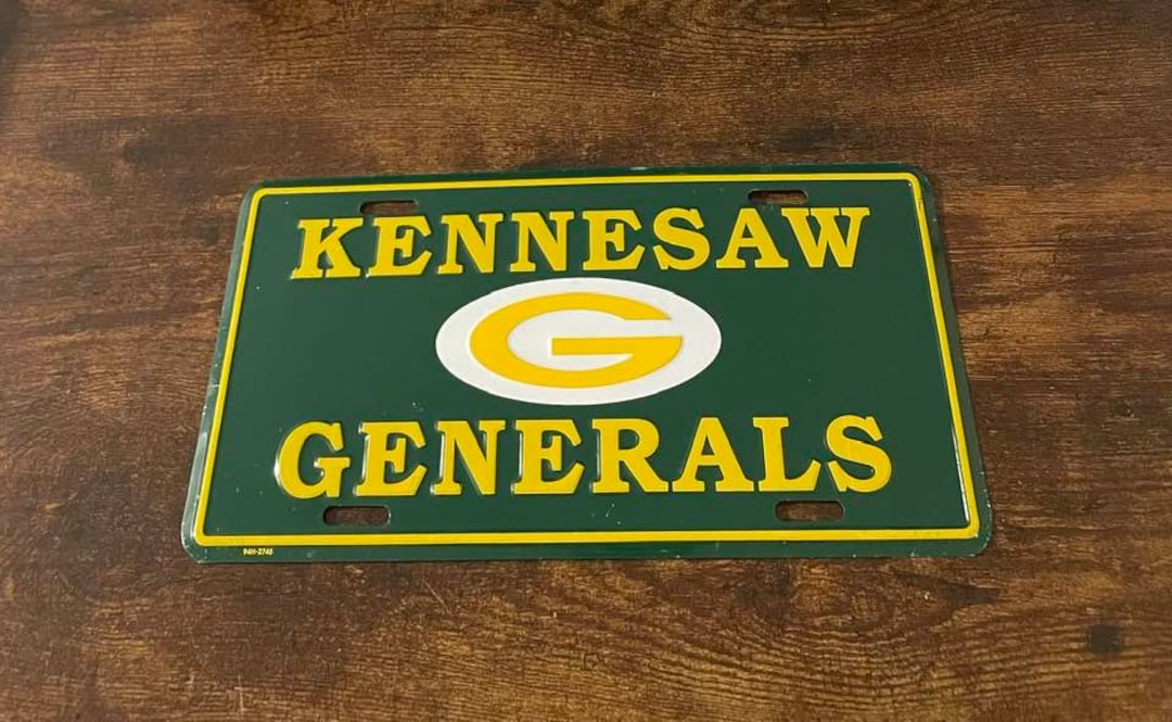 Vintage Kennesaw Generals Booster License Plate Georgia Baseball Club ...