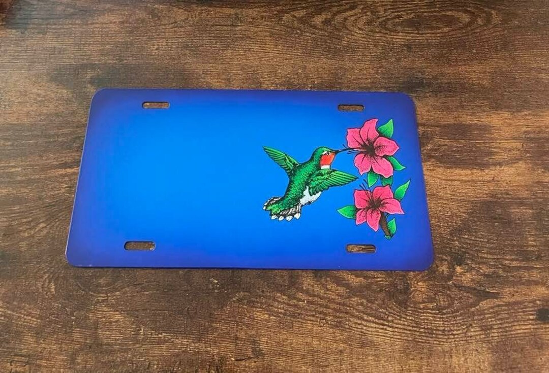 Hummingbird Booster License Plate Flowers Hummingbirds - Etsy