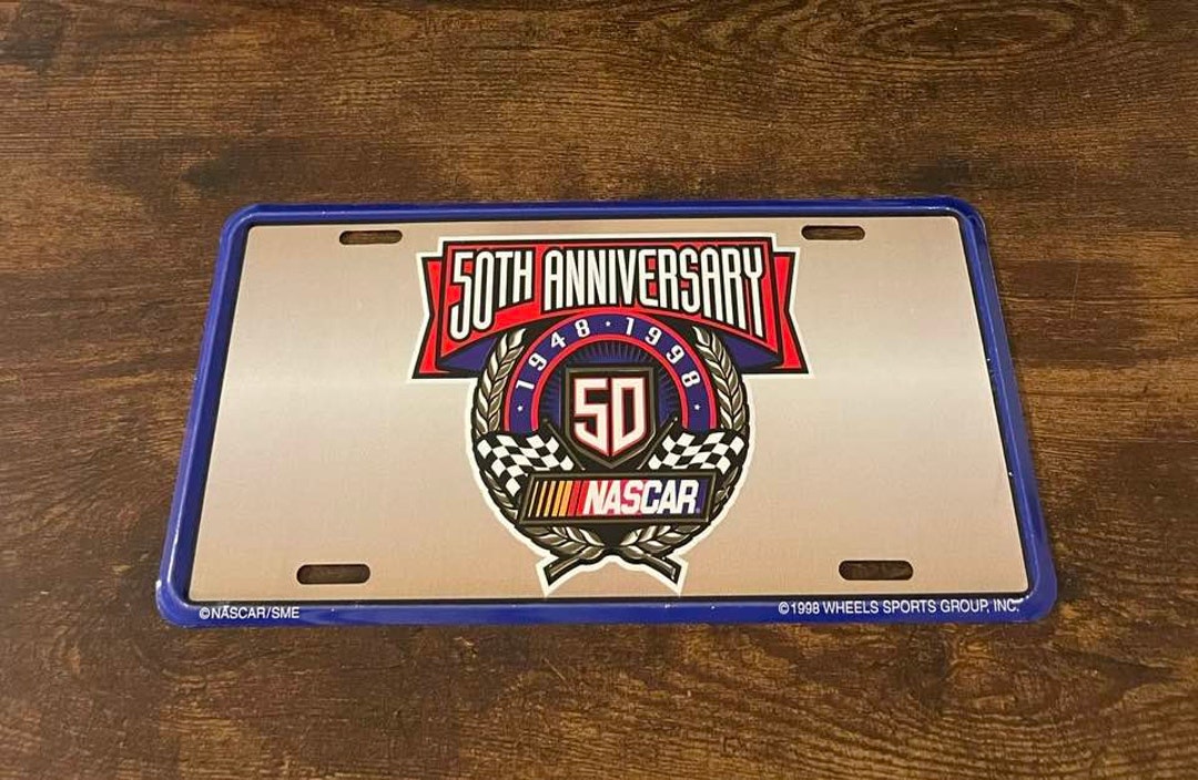 1998 50th Anniversary Nascar Booster License Plate Racing Motorsport - Etsy
