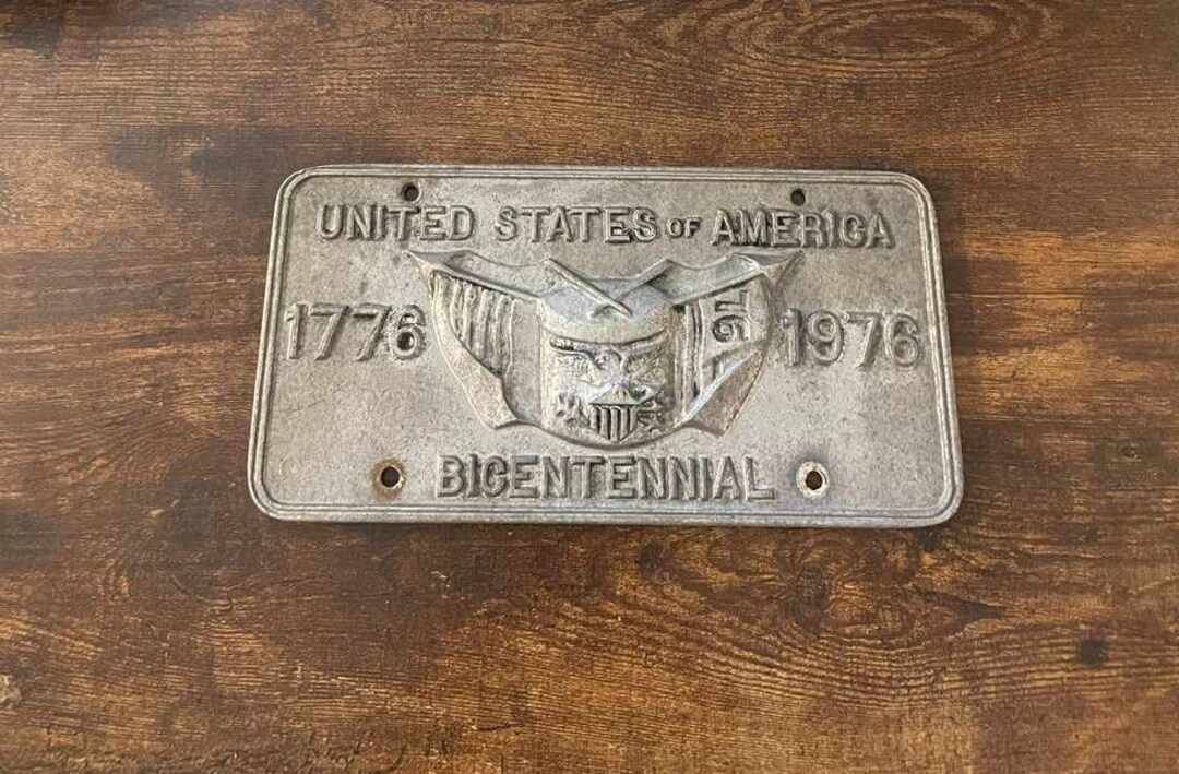 United States of America Bicentennial 1776 1976 Booster License Plate ...
