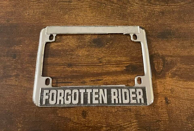 Motorcycle License Plate Frame POW MIA You Are Not Forgotten Motorcycle ...