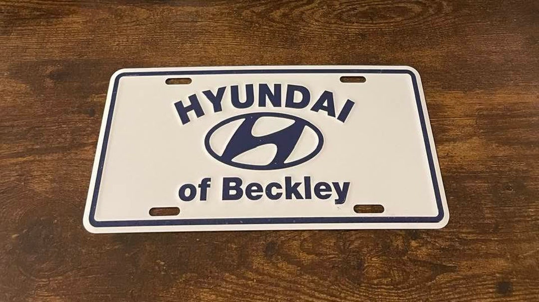 Hyundai Dealership Booster License Plate Beckley West Virginia - Etsy