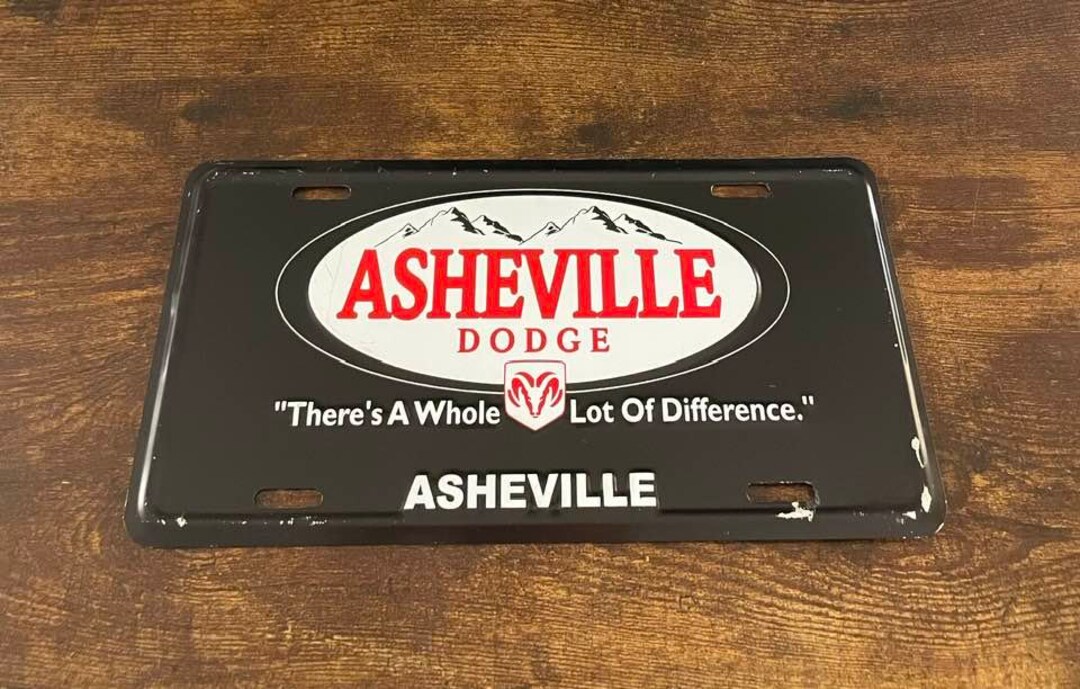 Asheville Dodge Dealership Booster License Plate North Carolina Dealer ...
