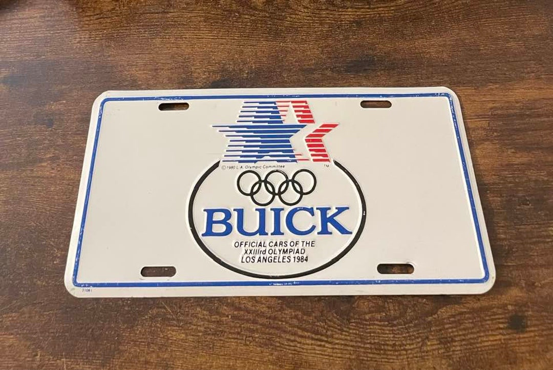 Buick Official Car of the 1984 Olympics Booster License Plate Olympic ...