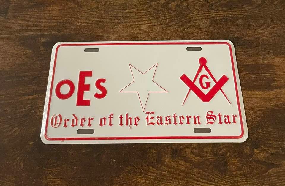 Order of the Eastern Star Booster License Plate Oes Mason Masonic ...