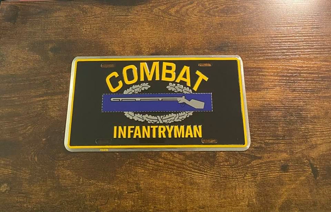 Combat Infantrymen Army Booster License Plate Vintage Military - Etsy