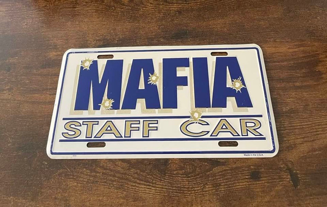 Mafia Staff Car Novelty Booster License Plate - Etsy