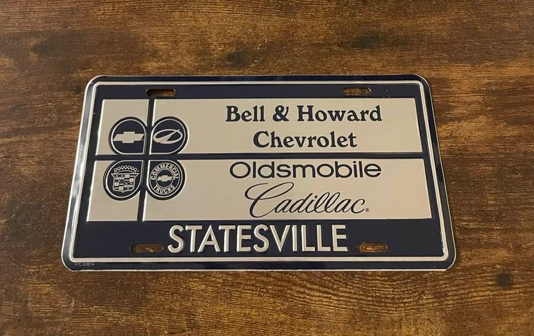 Bell & Howard Chevrolet Dealership Booster License Plate Statesville ...