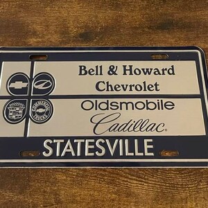 Bell & Howard Chevrolet Dealership Booster License Plate - Etsy