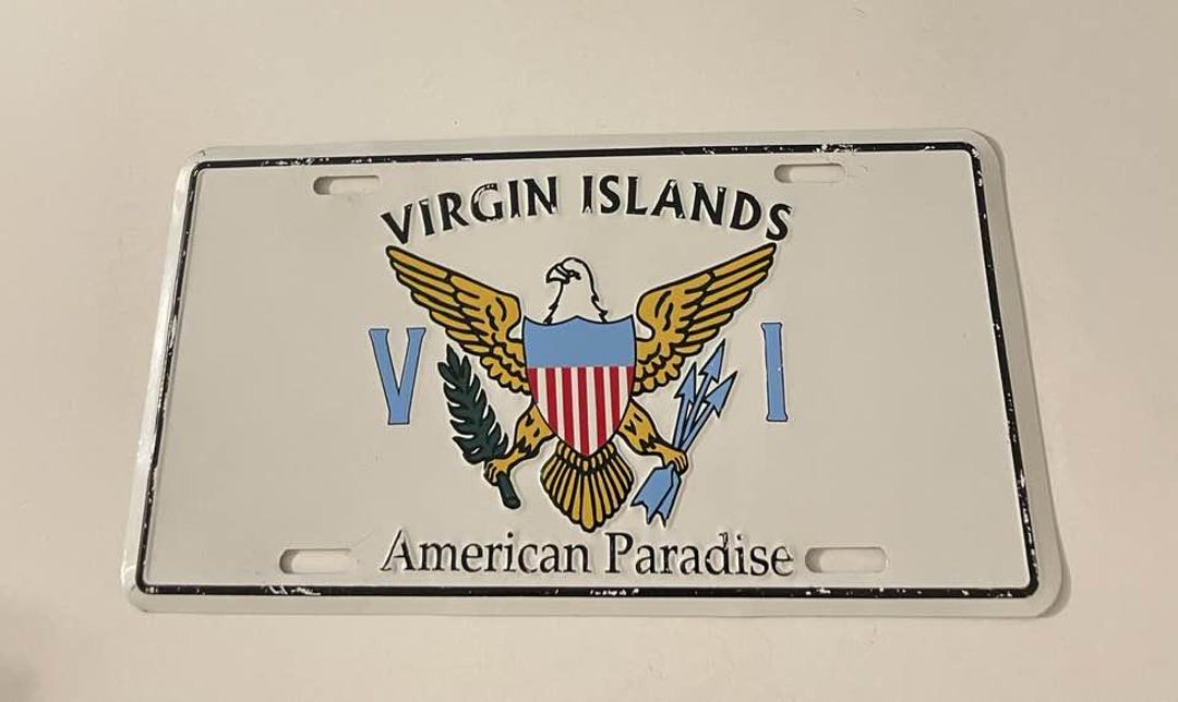 US Virgin Islands Booster License Plate American Paradise - Etsy