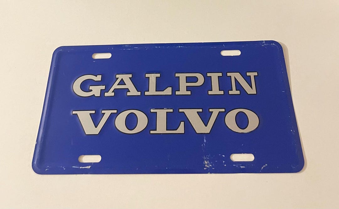 Galpin Volvo Dealership Booster License Plate Van Nuys California ...