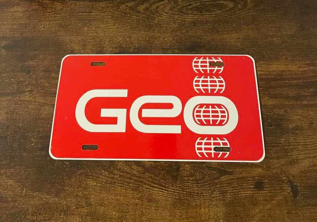 Vintage Geo Booster License Plate Storm Tracker Prizm Spectrum Metro ...