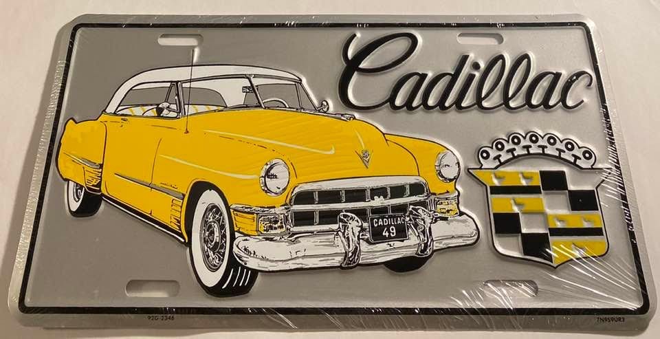 1949 Cadillac Booster License Plate Vintage Sign - Etsy