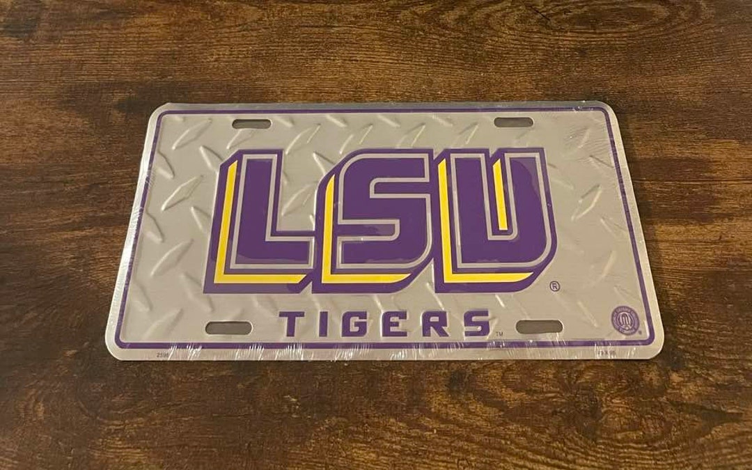 Louisiana State University Booster License Plate LSU Tigers - Etsy