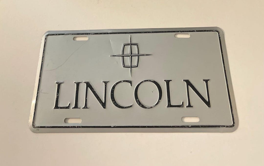 Vintage Lincoln Booster License Plate Continental Town Car - Etsy