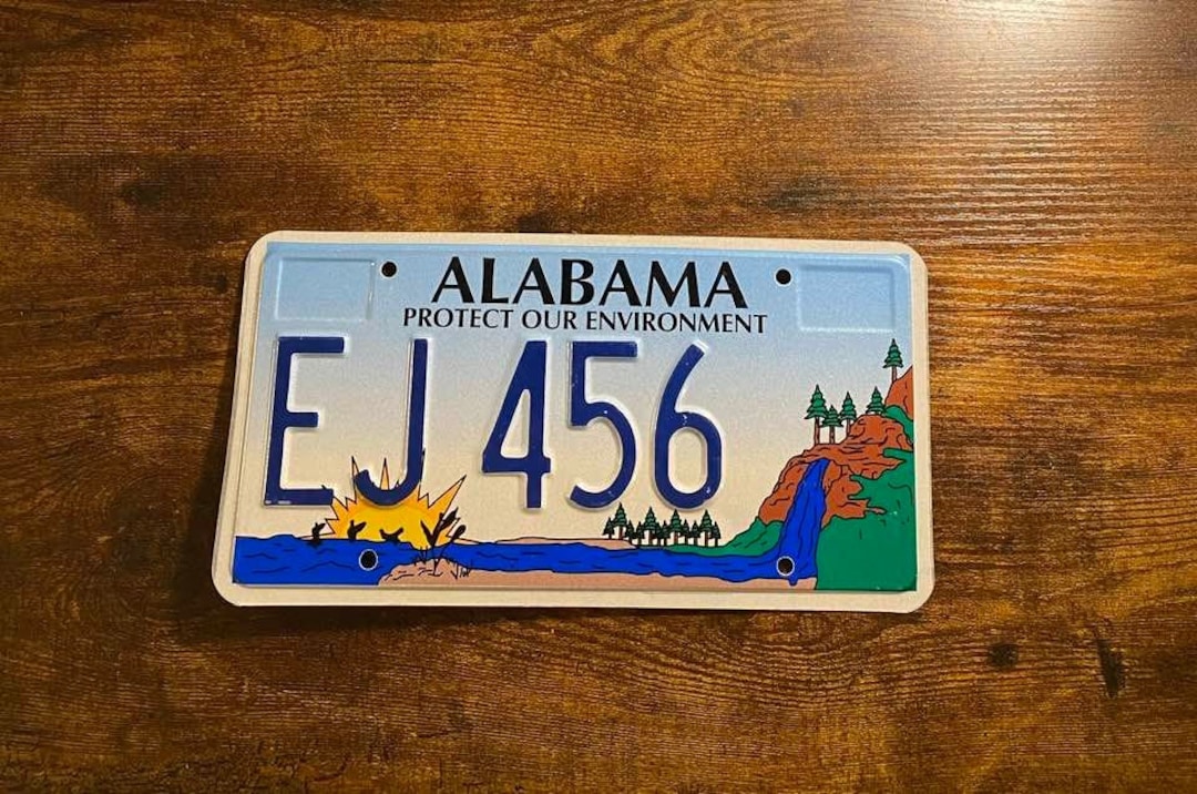Alabama Protect Our Environment Specialty License Plate EJ456 - Etsy
