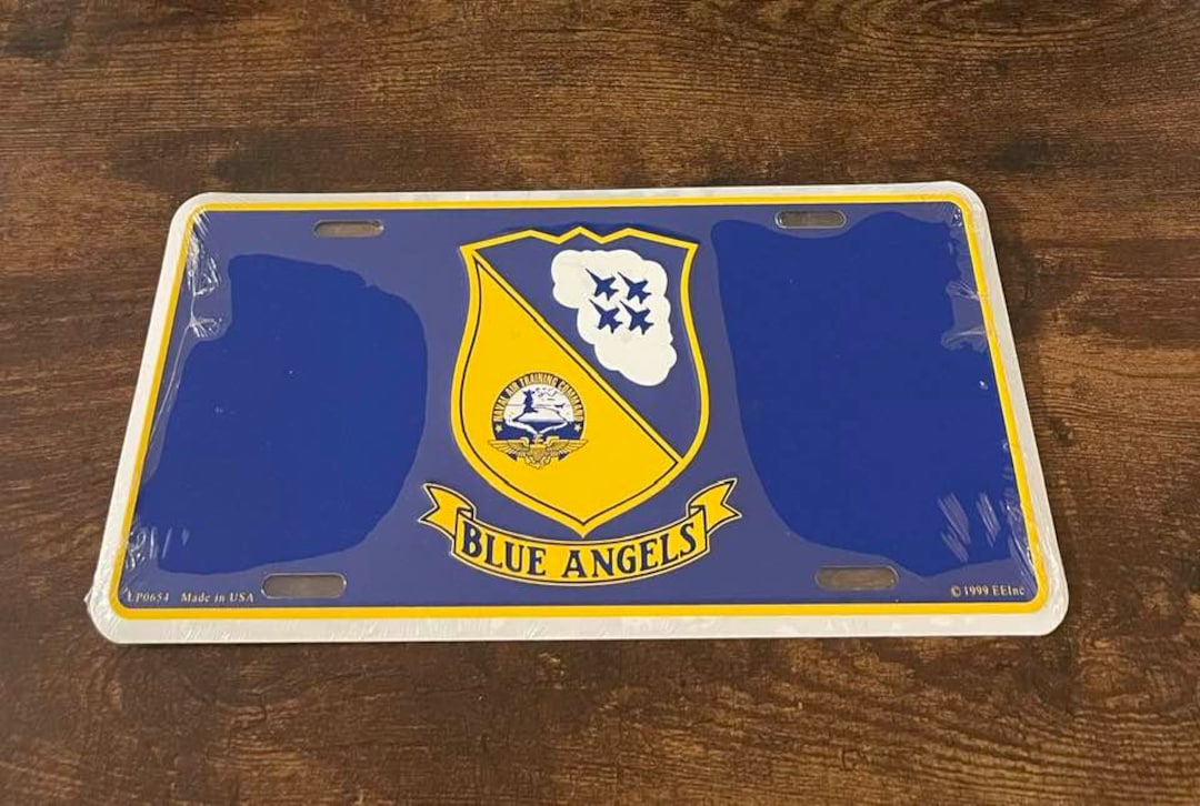 Blue Angels Booster License Plate Naval Air Command US Navy Vintage ...