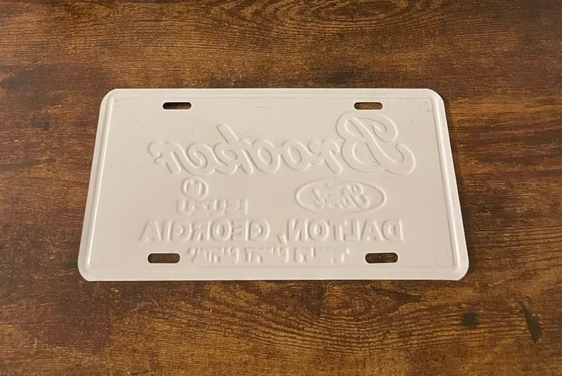 Brooker Ford Isuzu Dealership Booster License Plate Dalton Georgia ...