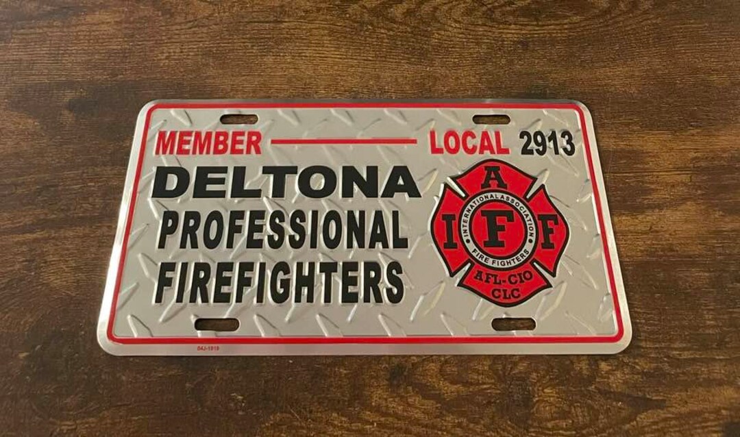 Member Deltona Professional Firefighters Booster License Plate Local ...