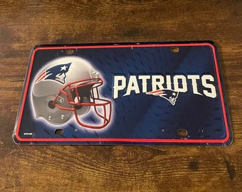 New England Patriots NFL 1 Fan Metal License Plate, Licensed by Rico - Etsy