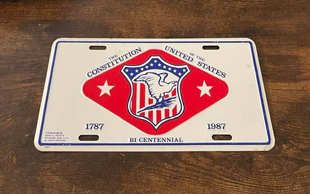 1987 the Constitution of the United States of America Booster License ...