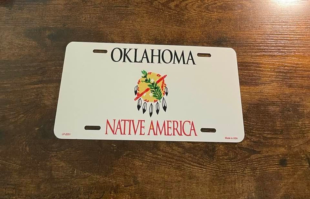 Oklahoma Native America Booster License Plate Tribal - Etsy