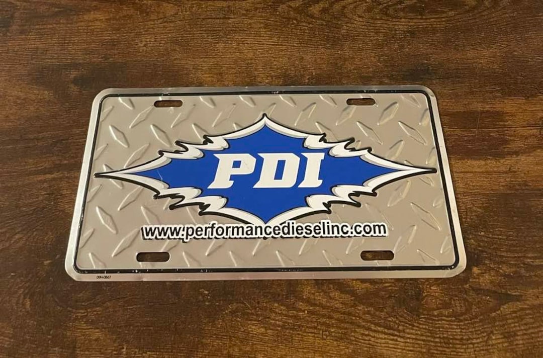 Performance Diesel Inc PDI Booster License Plate Cat Cummins Detroit ...