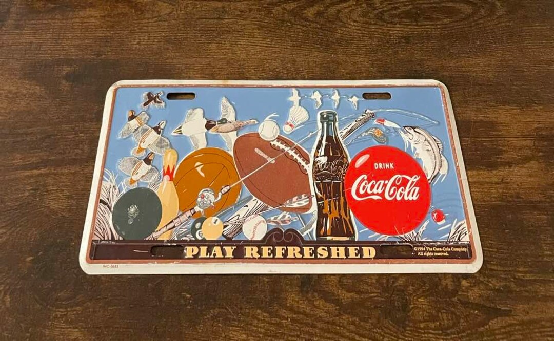 Coca-cola Booster License Plate Drink Coke Outdoor Sports Quail Geese ...