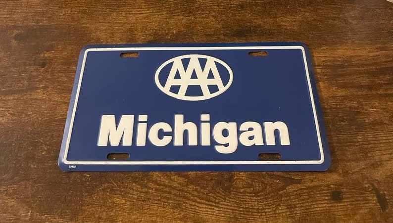 AAA Michigan Booster License Plate American Automobile Association - Etsy