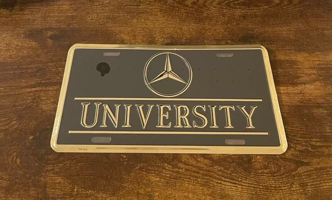 Mercedes University Booster License Plate - Etsy