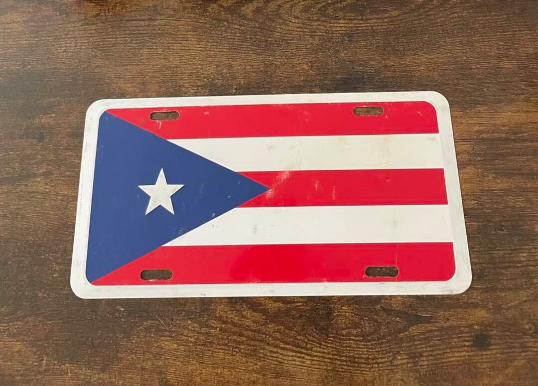 Puerto Rico Flag Booster License Plate - Etsy