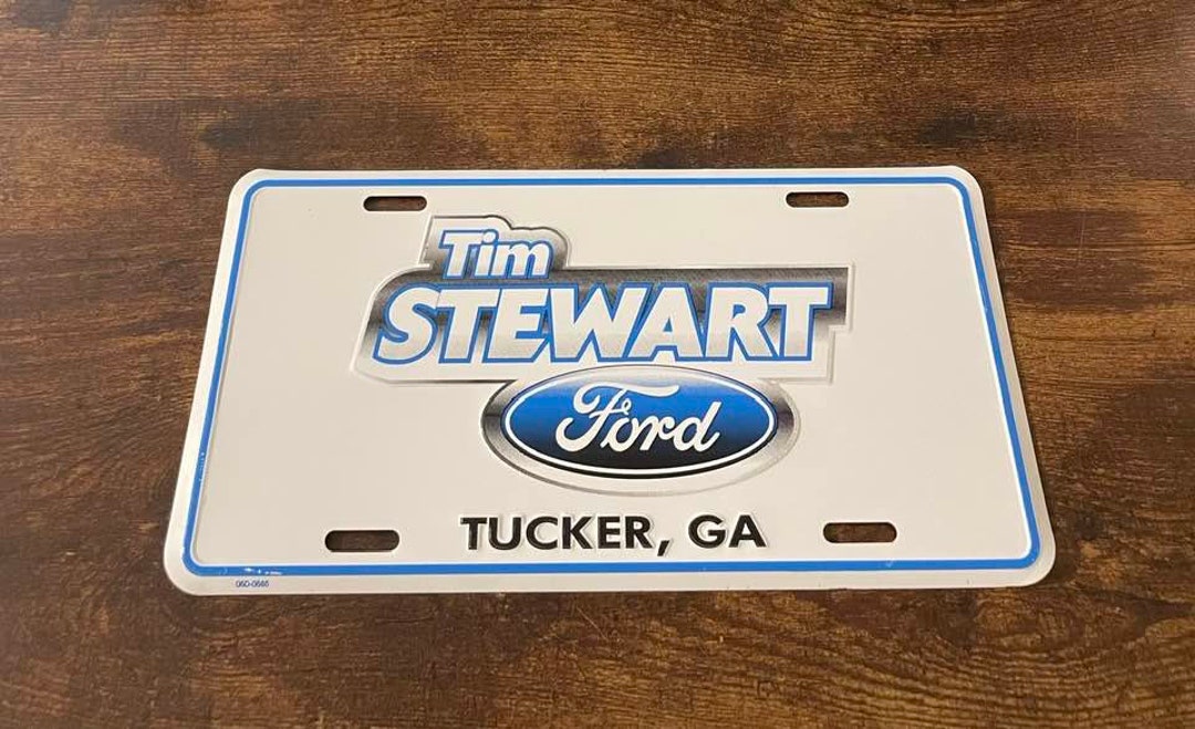 Tim Stewart Ford Dealership Booster License Plate Tucker Georgia Dealer ...