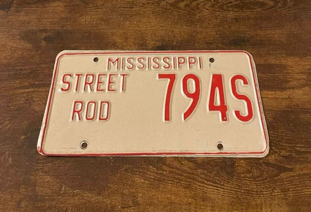 Mississippi Street Rod Vintage License Plate 794S Hot Rod Classic Car ...